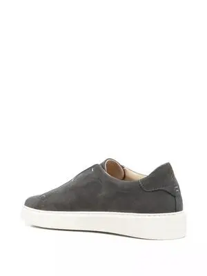 Eleventy Nubuck-leather Slip-on Sneakers - Grey