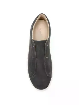 Eleventy Nubuck-leather Slip-on Sneakers