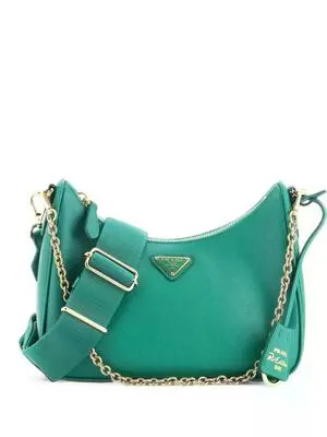 Prada Re-edition 2005 Shoulder Bag Saffiano Leather Small Crossbody Bag - Green