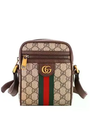 Gucci Ophidia Messenger Bag Gg Coated Canvas Mini Crossbody Bag - Brown