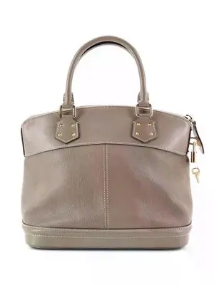 LOUIS VUITTON Suhali Lockit Handbag Leather Pm Tote Bag - Grey