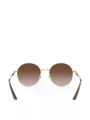 JIMMY CHOO Glitter-embellished Round-frame Sunglasses - Gold
