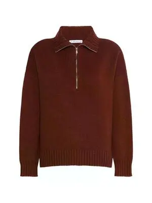 Max Mara Half-zip Cashmere Sweater - Brown