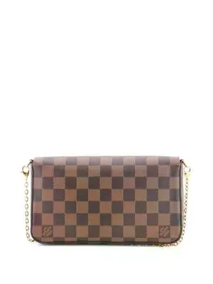 LOUIS VUITTON Felicie Pochette Damier Crossbody Bag - Brown