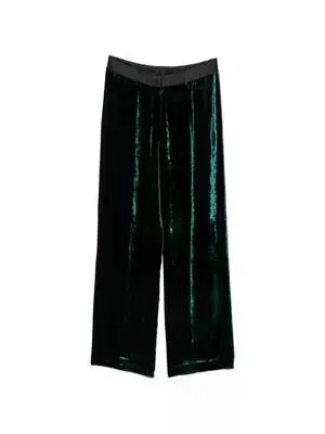 FORTE_FORTE Moiré Crushed-velvet Straight-leg Trousers