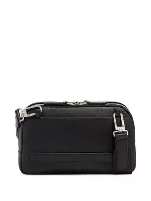 PIQUADRO Logo-plaque Pebbled Wash Bag