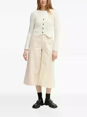 Marc O'polo Ribbed-knit V-neck Sleeveless Cardigan