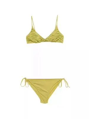 MC2 SAINT BARTH Paloma Sequin-embellished Zebra-print Bikini - Green