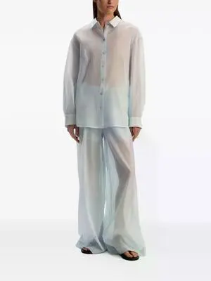 12 STOREEZ Elasticated-waist Striped Cotton Trousers