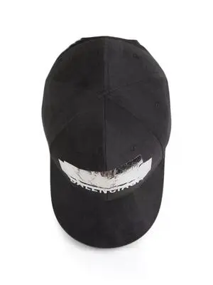 Balenciaga Logo-print Tape-detail Baseball Cap