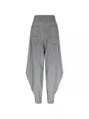 Comme Des Garçons Houndstooth-pattern Wide-leg Trousers