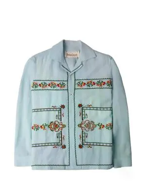 BAZISZT Rhea Embroidered Shirt - Blue