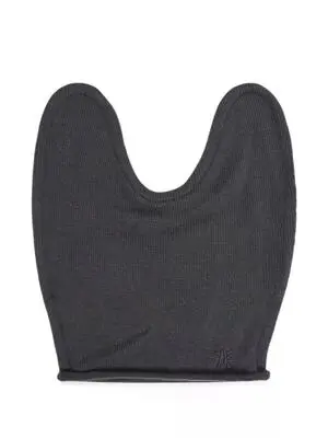 OPEN YY Knitted Cat-ear Beanie Hat - Grey