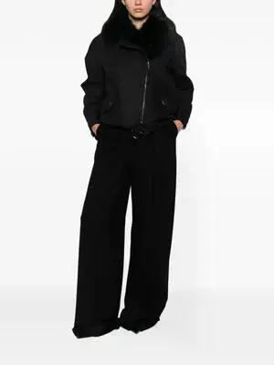 VALENTINI 1972 Faux-fur-trim Jacket - Black