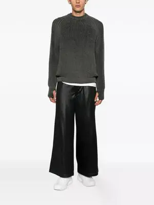 Comme Des Garçons Heavy-ribbed Raglan-sleeve Sweater - Blue