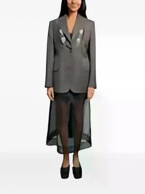 Simone Rocha Embellished Prince Of Wales Check Jacket