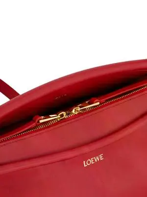 Loewe Small Whisker Leather Tote Bag - Red