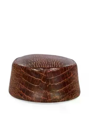 ROWEN ROSE Croc-effect Pillbox Hat