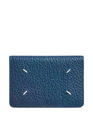 MAISON MARGIELA Four Stitches Grainy Leather Cardholder - Blue