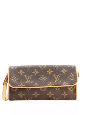 LOUIS VUITTON Twin Handbag Monogram Canvas Pm Crossbody Bag - Brown