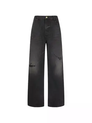 CROQUIS Distressed Relaxed-fit Jeans - Black
