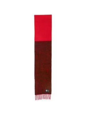 Paul Smith Colour-block Fringed Scarf - Red
