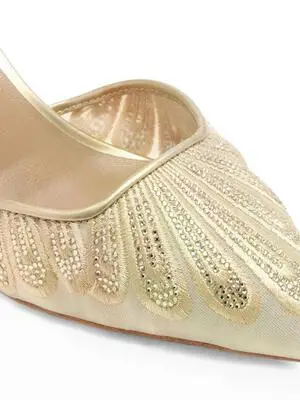 NICOLI Meltem Embellished Slingback Pumps
