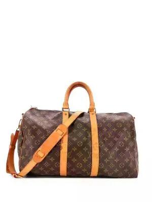 LOUIS VUITTON Keepall Bandouliere Bag Monogram Canvas 45 Travel Bag - Brown