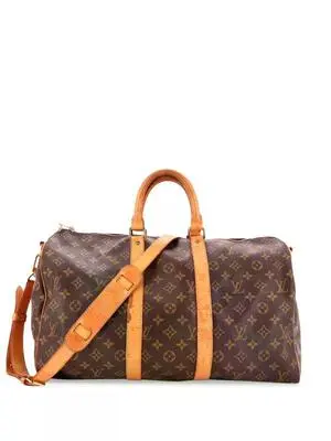 LOUIS VUITTON Keepall Bandouliere Bag Monogram Canvas 45 Travel Bag - Brown