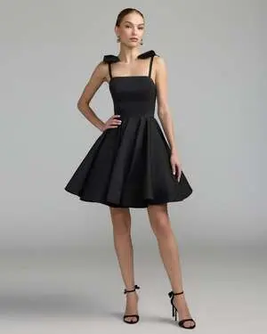 Mac Duggal Bow Shoulder Mini Dress