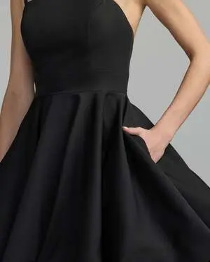 Mac Duggal Bow Shoulder Mini Dress