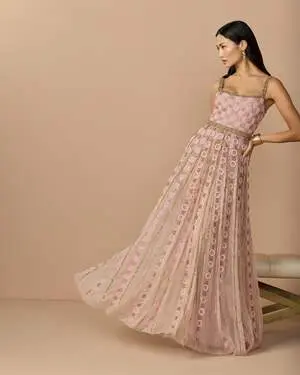 MAC DUGGAL COLLECTION Petite Sleeveless Embellished A-line Gown