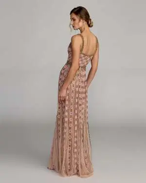 MAC DUGGAL COLLECTION Petite Sleeveless Embellished A-line Gown