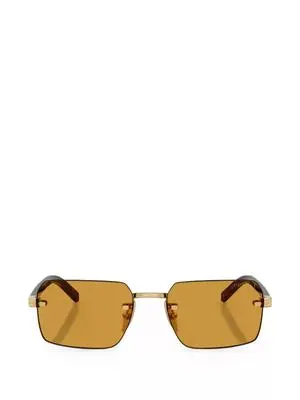 Prada Rimless Rectangle-frame Sunglasses - Black