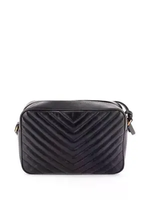 Saint Laurent Lou Camera Bag Matelasse Chevron Leather Small Crossbody Bag - Black
