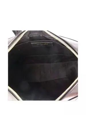 Saint Laurent Lou Camera Bag Matelasse Chevron Leather Small Crossbody Bag - Black