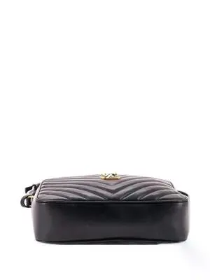 Saint Laurent Lou Camera Bag Matelasse Chevron Leather Small Crossbody Bag - Black