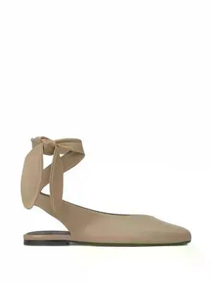 CastaÑer Sybil Tie-fastening Ballet Flats - Neutrals
