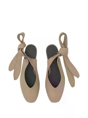 CastaÑer Sybil Tie-fastening Ballet Flats - Neutrals