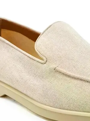 DOUCAL'S Linen Slip-on Loafers