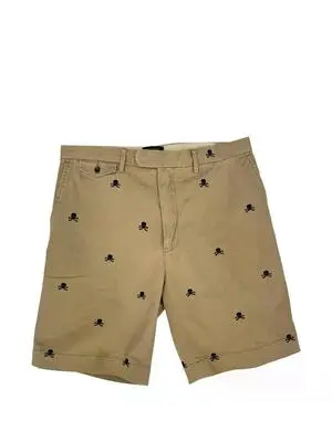 Ralph Lauren Skull-embroidered Shorts - Neutrals