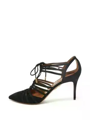 AQUAZZURA Belgravia Lace-up Heeled Pumps