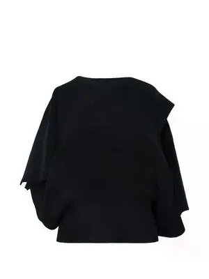 CFCL Pottery Crease Asymmetric Ribbed-hem Sweater - Black