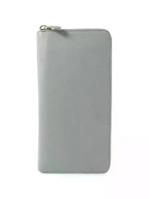 Prada Saffiano Leather Zip-around Wallet - Blue
