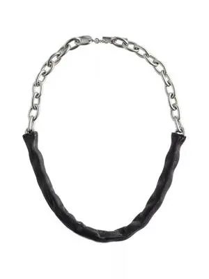 MAISON MARGIELA Leather-covered Necklace - Silver