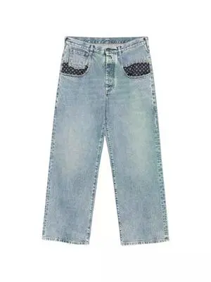 MAISON MARGIELA Paisley-print Insert Jeans - Blue