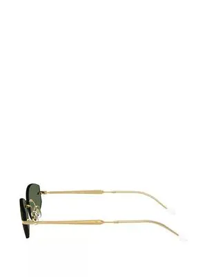 Ray-ban Rimless Irregular-frame Sunglasses - Gold