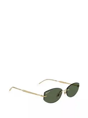 Ray-ban Rimless Irregular-frame Sunglasses - Gold