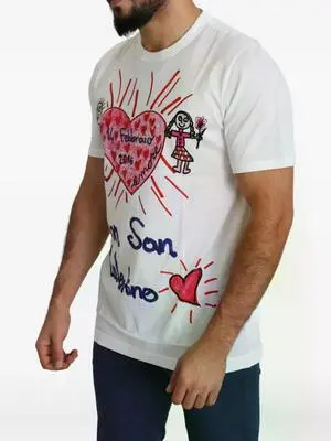 Dolce & Gabbana Graphic-print Crew-neck T-shirt - White