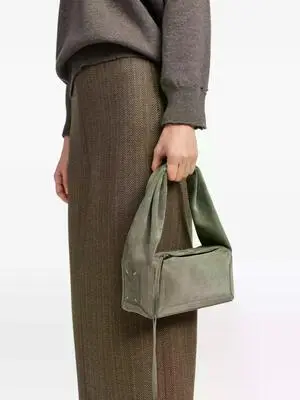 MAISON MARGIELA Small Box East West Suede Tote Bag - Green